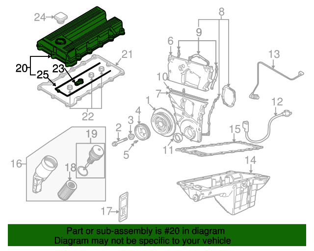 Genuine BMW 11-12-1-247-827 | Valve Cover | FREE Shipping on Most ...