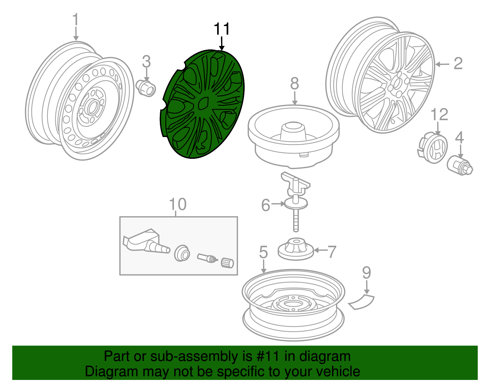 44733-TM8-G01 - Hub Cap 2010-2011 Honda Insight | Honda Parts Online