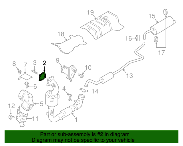 2014-2021 Ford Catalytic Converter Gasket CM5Z-9450-A | QuirkParts