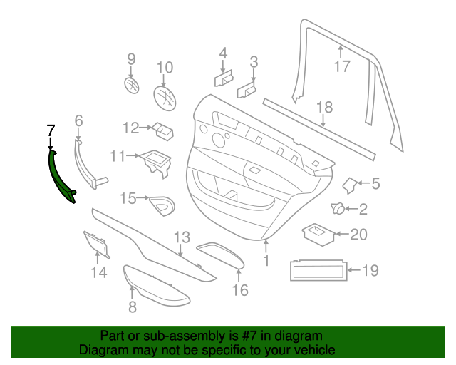 Genuine BMW 51-41-8-062-682 | Handle Cover | FREE Shipping on Most ...