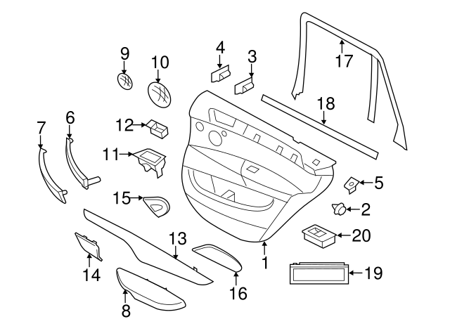 51417345185 - 2014-2018 BMW X5 Speaker Grille (51-41-7-345-185) | BMW ...