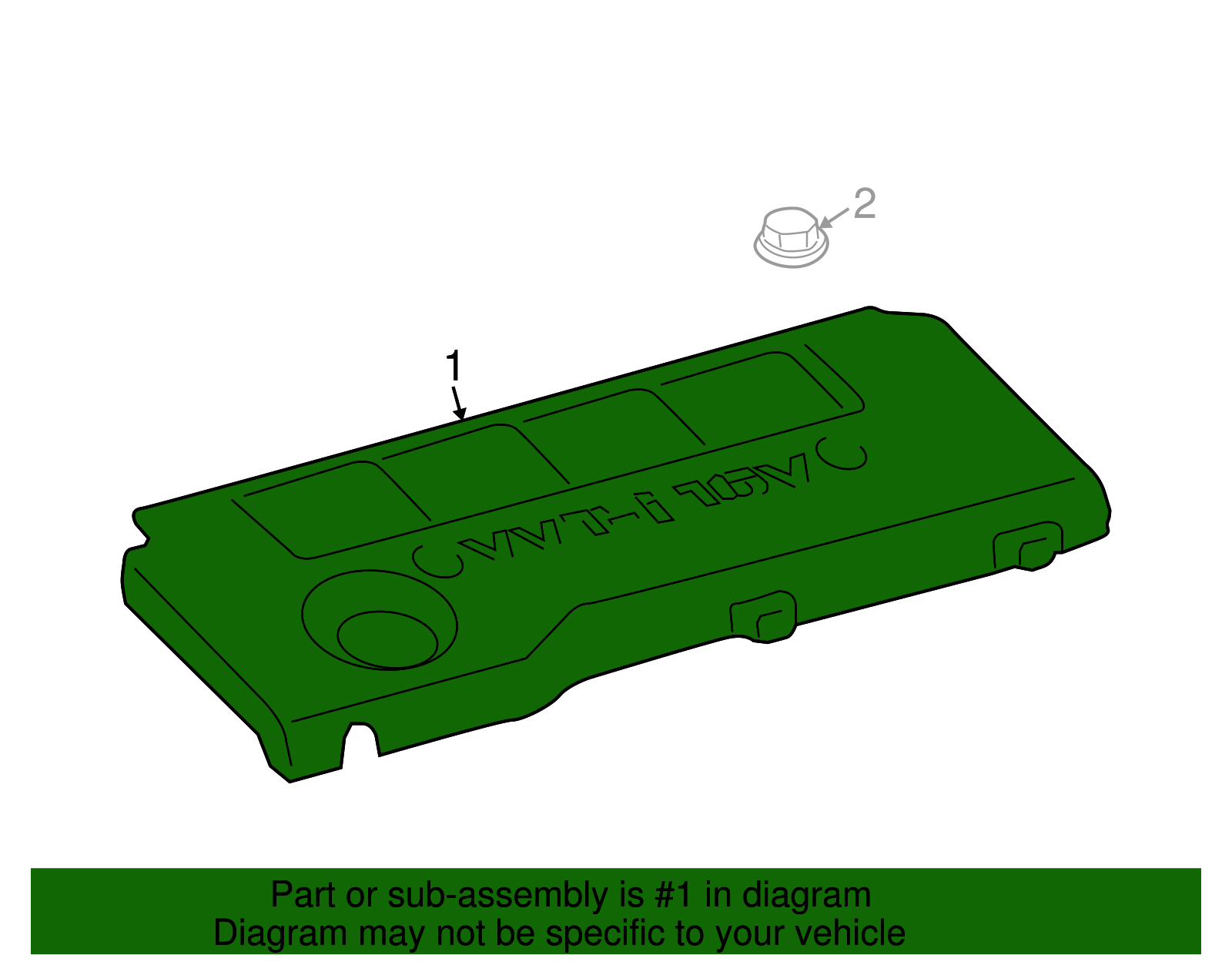 12601-0H060 - Engine Cover 2009-2010 Toyota | AutoNation Parts