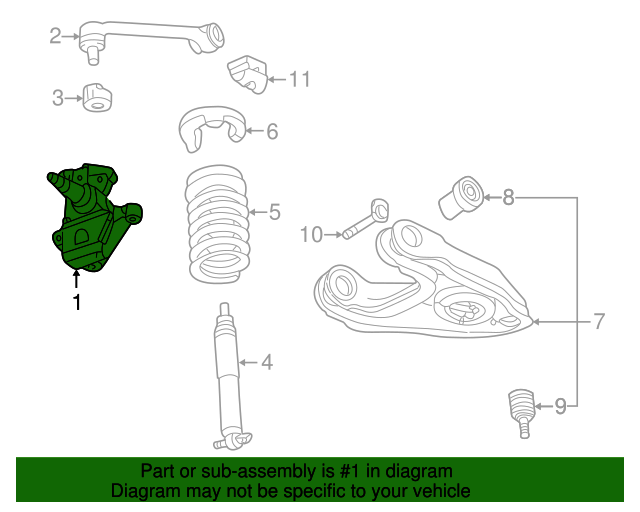 2L3Z-3106-AA 1997-2004 Ford Knuckle | Fairway Ford Parts
