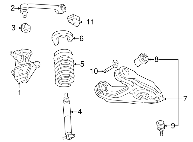 1997-2004 Ford Upper Control Arm 5L3Z-3084-B | OEM Parts Online