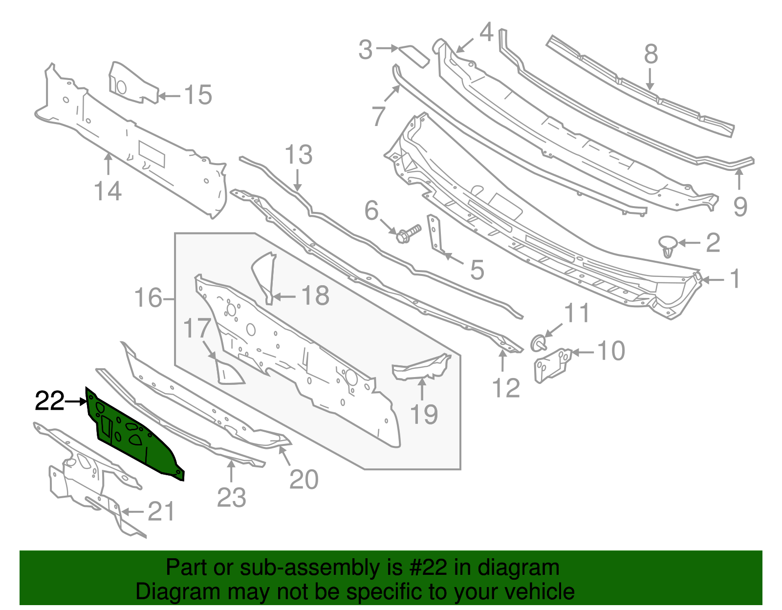 2013-2019 Nissan Engine Compartment Insulation (Right, Lower) 67896 ...