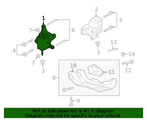 L1MZ-6028-H - Bracket Engine Front Support 2020-2023 Lincoln Aviator ...