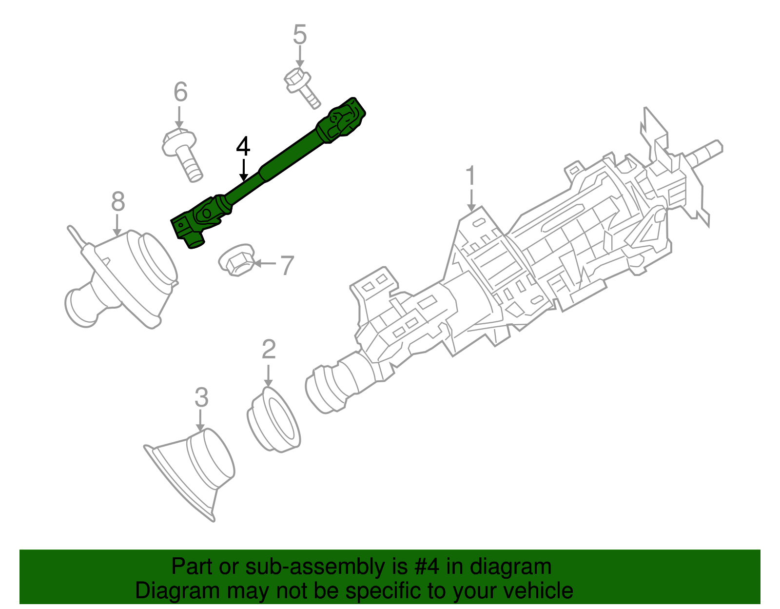 2008-2014 Nissan Steering Shaft Universal Joint 48080-JA02C | Scott ...