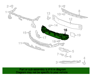 2018-2020 Buick Front Bumper Fascia Energy Absorber 39158078 GM ...