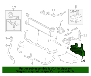2014-2016 Toyota Highlander Trans Cooler 32910-48180 | Toyota Parts