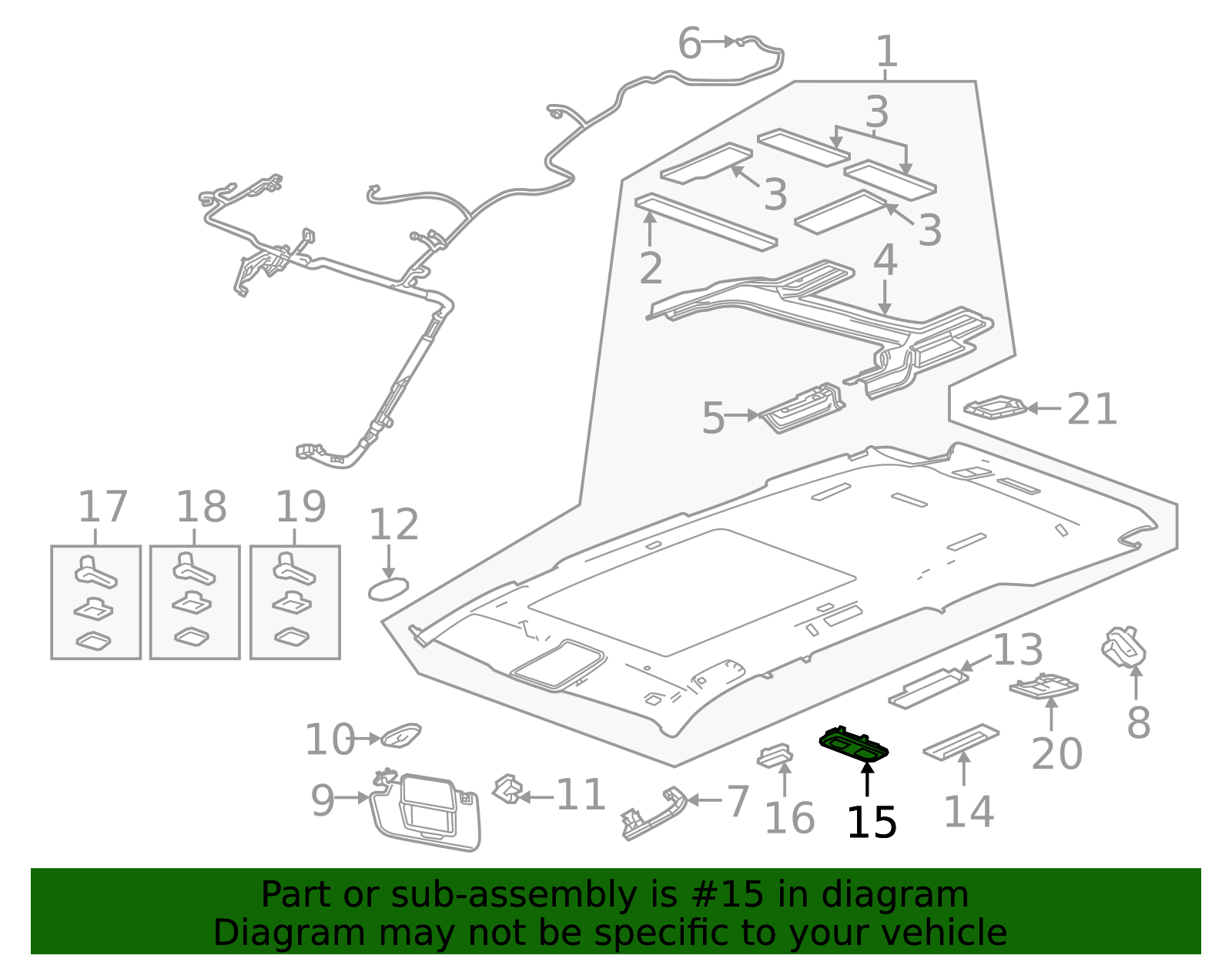 Whisper Beige Rear Seat Position Center Reading and Courtesy Lamp ...
