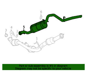 2020-2021 GM Muffler & Pipe 84021295 | TascaParts.com