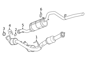 2020-2024 GM Exhaust Muffler with Exhaust Pipe 84021293 | QuirkParts