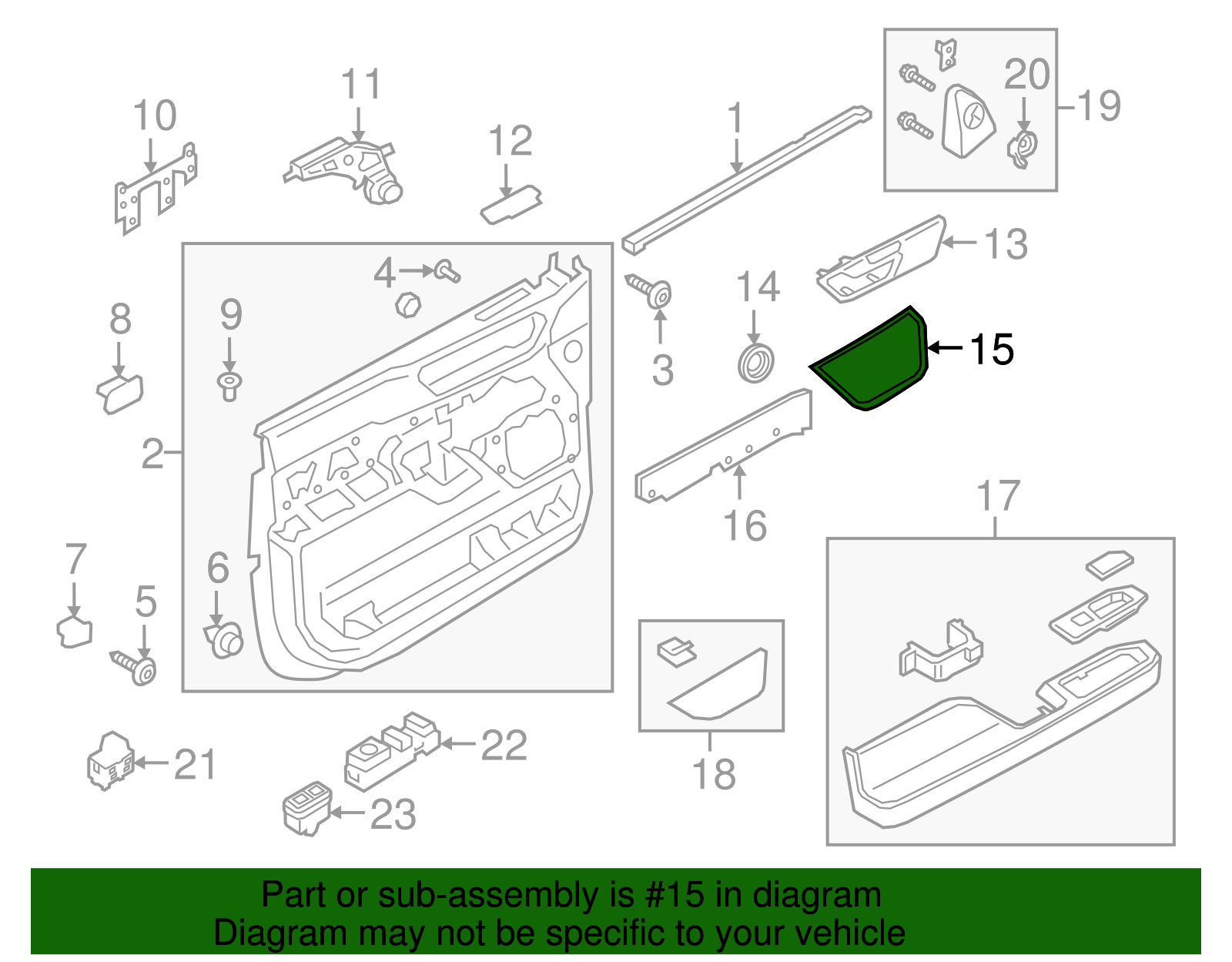 2018-2021 Lincoln Navigator Speaker Grille JL7Z-18979-AC | QuirkParts
