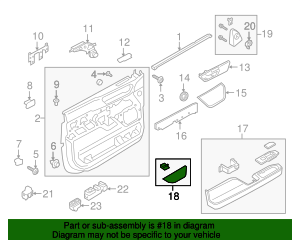2018-2024 Lincoln Navigator Escutcheon Door Inside Handle JL7Z-7822621 ...