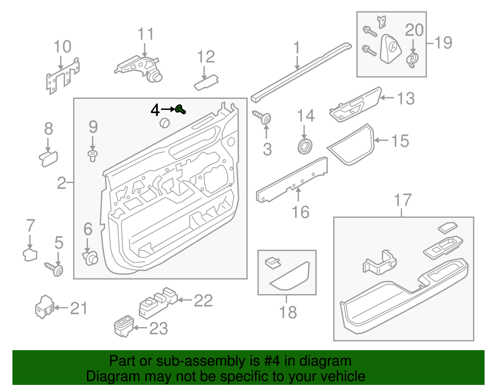 2008-2024 Ford Door Trim Panel Nut w714171s439 | NewAutoParts.com
