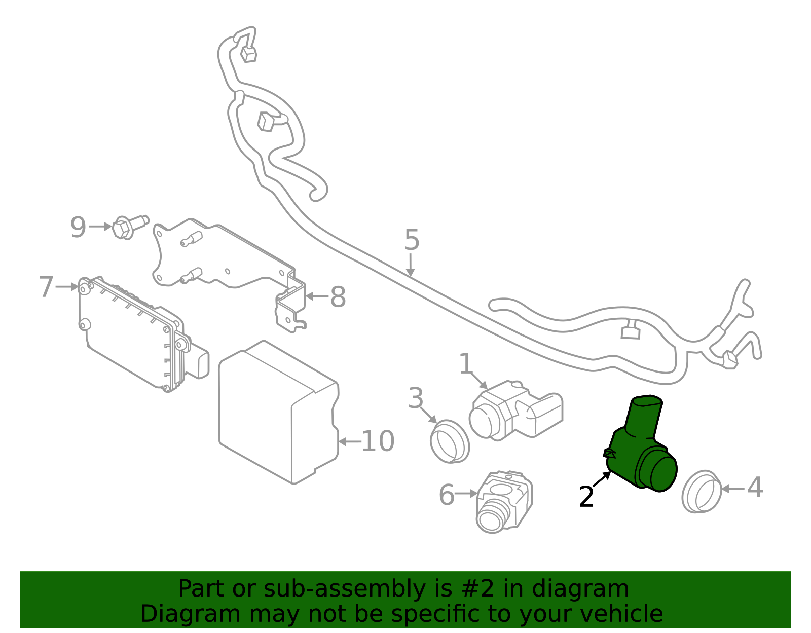 2017-2023 Land Rover Auto Park Sensor LR093843 | OEM Parts Online