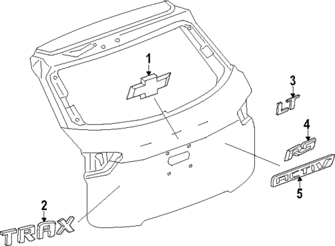 Exterior Trim - Lift Gate for 2024 Chevrolet Trax | GMPartsDirect.com