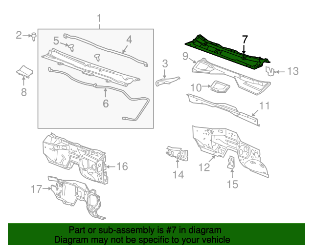 2014-2020 GM Plenum Upper Panel 23454031 GM | GMPartsDirect.com