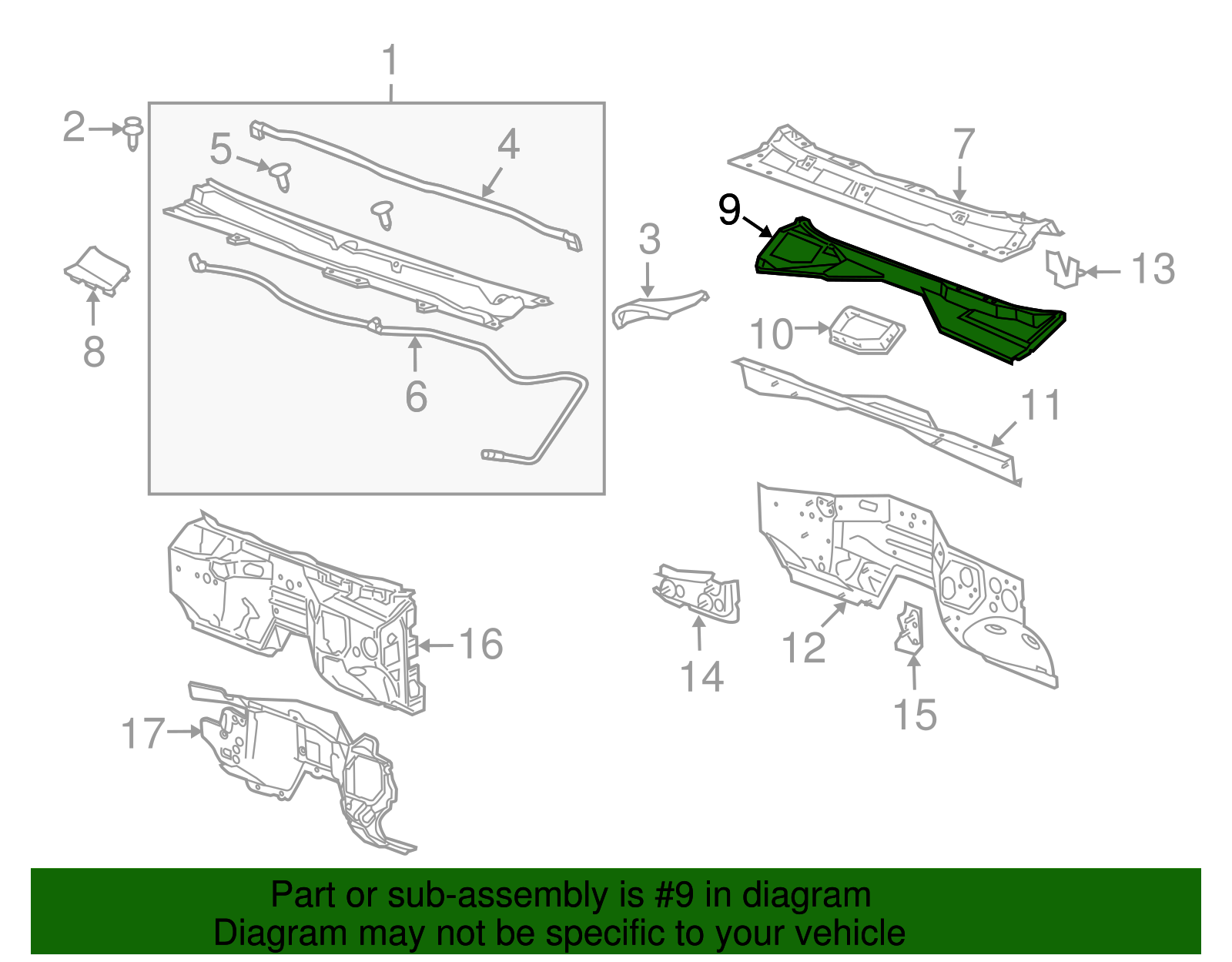 23322665 - Plenum Lower Panel 2015-2019 GM | Gateway Buick GMC Parts