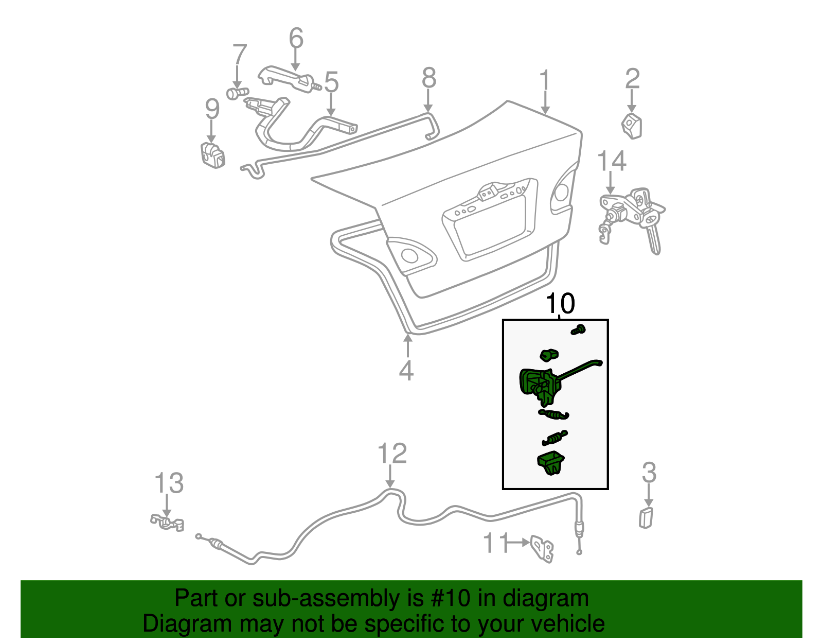 6461002071 - Lock Assembly 2003-2008 Toyota Corolla | AutoNation Parts