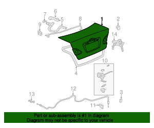 2003-2008 Toyota Corolla Trunk Lid 64401-02100 | Toyota Parts Center
