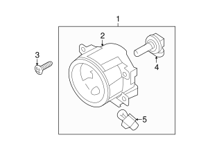 26120W010P - Fog Lamp Assembly 2011-2012 Mitsubishi Outlander Sport ...