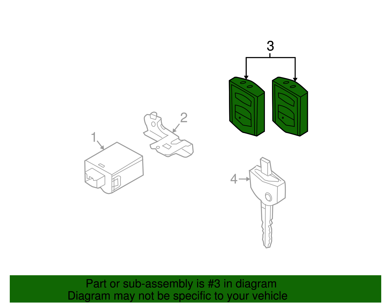 BBM4-67-5RY - Keyless Entry Transmitter - 2009-2015 Mazda | Mazda Parts ...