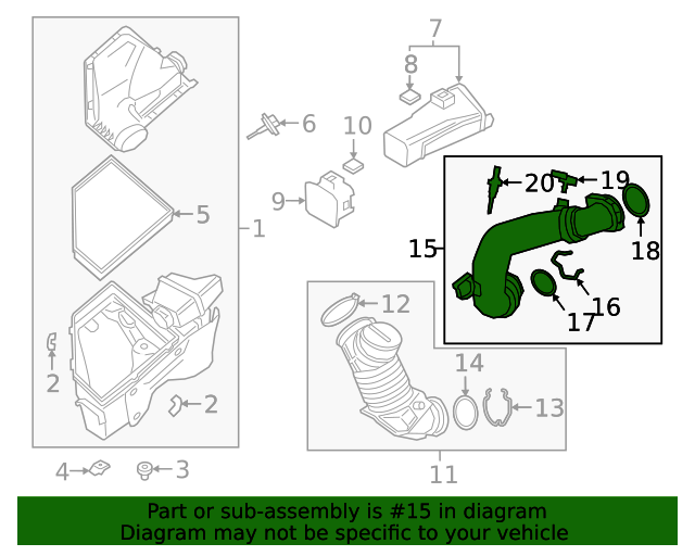 13718651066 - 2020-2023 BMW Air Tube (13-71-8-651-066) | BMW of South ...