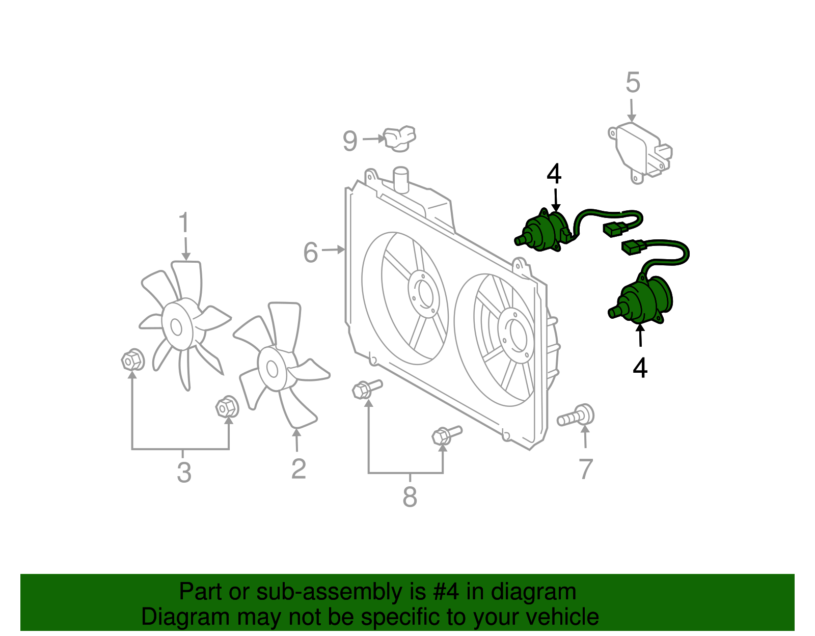 2006-2008 Lexus RX400h Fan Motor 1636320400 | SSL Parts