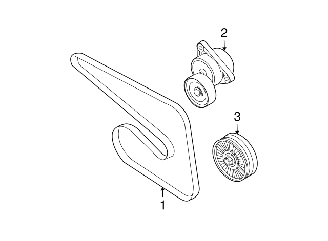 25180907 - Air Conditioning Compressor Belt Idler Pulley Assembly 2004 ...