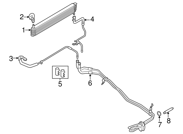 2011-2017 Ford Oil Cooler Tube BL3Z-7R081-D | FordPartsOnSale.com