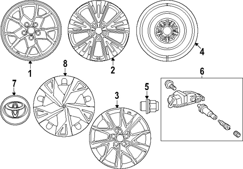 2023-2024 Toyota Prius Prime Wheel, Alloy 42611-47381 | Toyota Parts Center