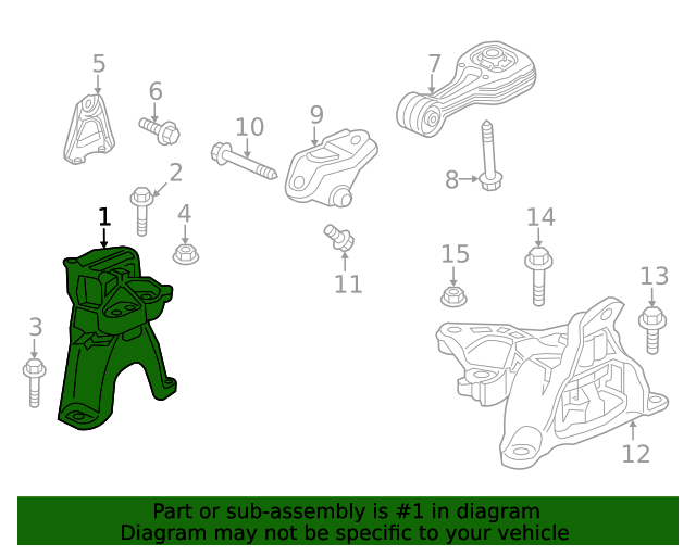 2022-2024 Honda Front Mount 50820-T21-A12 | Genuine Honda Parts