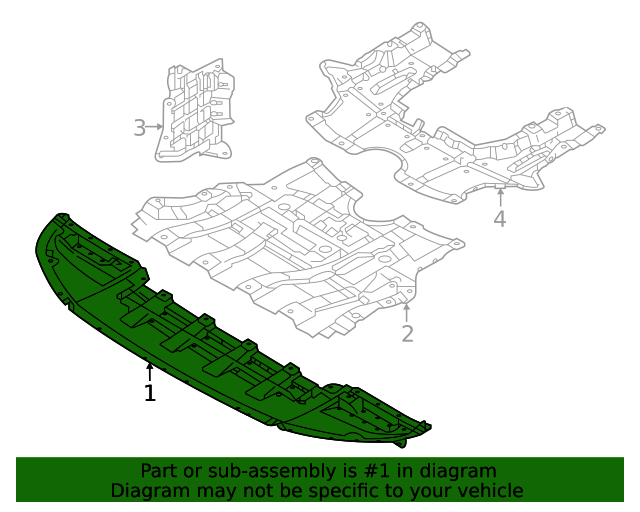 MUA00010 - Radiator Support Splash Shield Clip 2022-2023 Mitsubishi ...