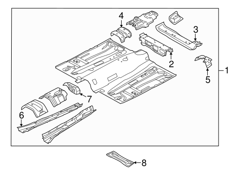 Rear Floor & Rails for 2015 Ford Focus | Ford Parts Catalog