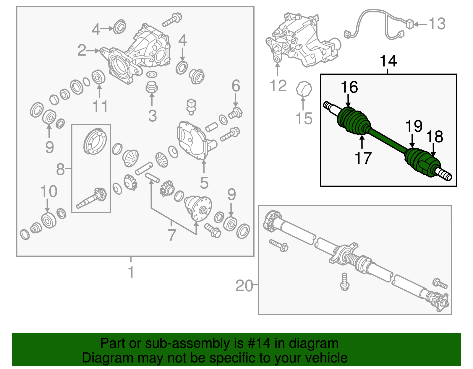49600-2Y000-SJ - Axle Assembly 2009-2016 Kia Sportage | Kia.Parts Store