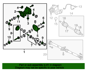 53000-3B600 - Differential Assembly 2011-2016 Kia Sportage | Kia.Parts ...
