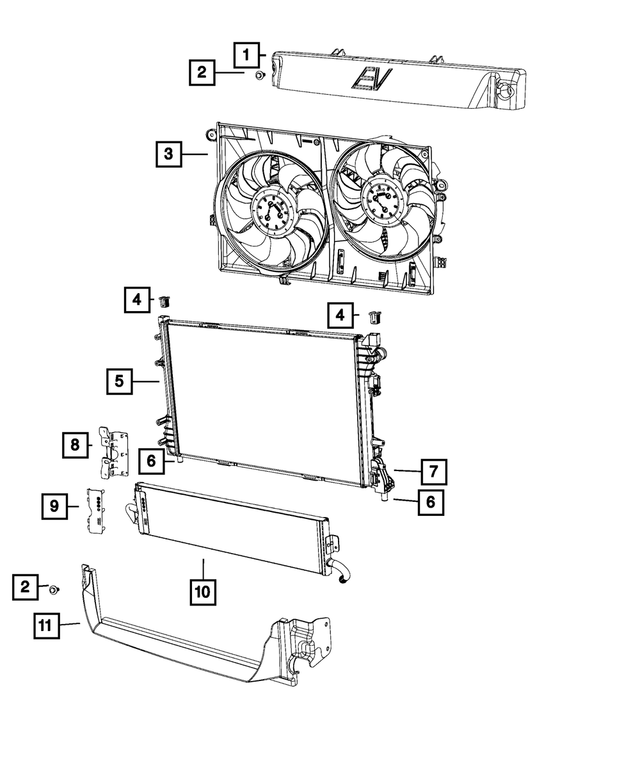 2012-2019 Fiat 500 Radiator Isolator 68073677AA | AutoNationParts.com