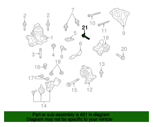 9YA0-2A-408 - Rear Mount Bolt - 2010-2015 Mazda CX-9 | Werner Mazda Parts