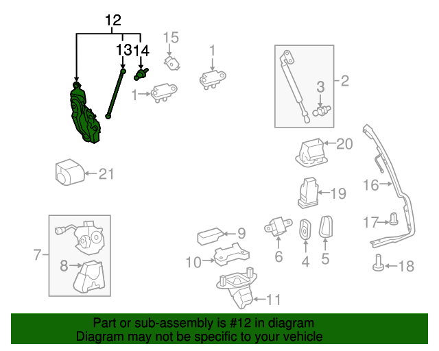68910-60082 - Motor & Linkage 2017-2021 Lexus LX570 | Longo Lexus Parts