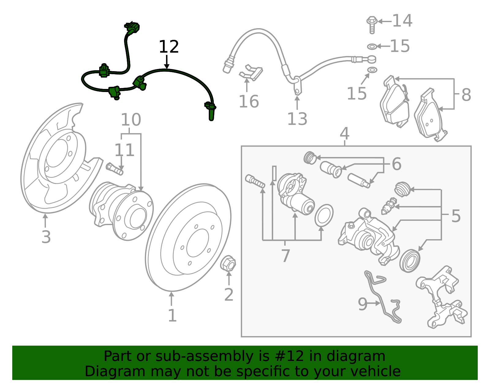 2018-2024 Subaru Rear Speed Sensor 27540FL112 | Subaru Factory Parts Online