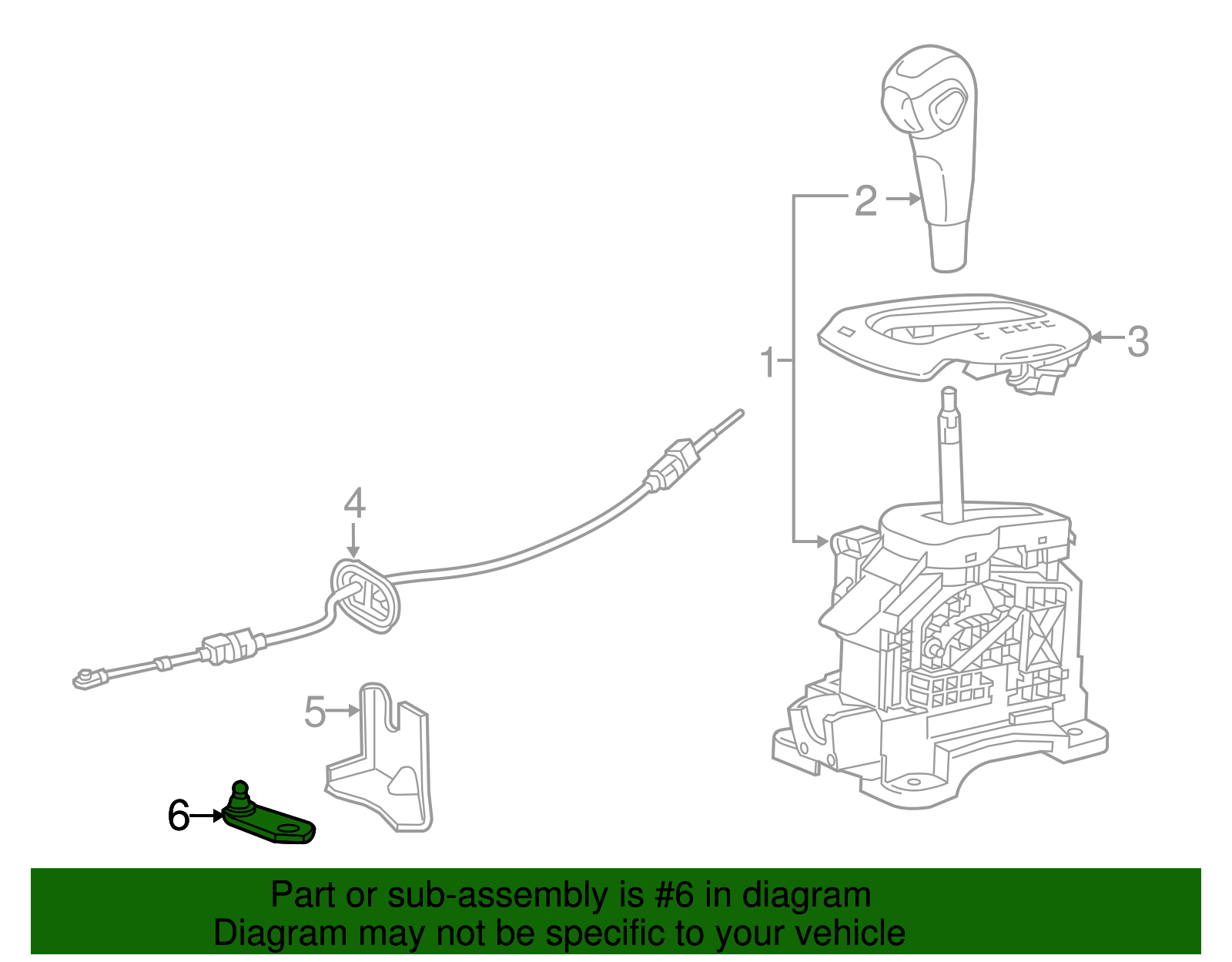 95160885 - Automatic Transmission Range Selector Lever 2012-2018 ...