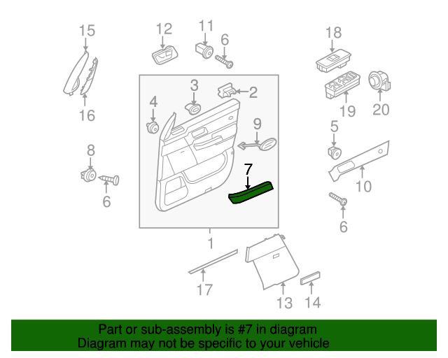 Genuine OEM Pull Handle Part# LR016806 Fits 2008-2009 Land Rover Range ...
