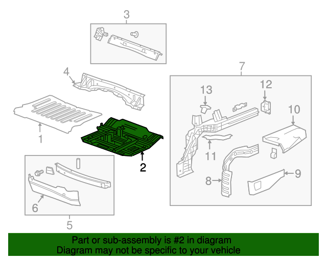 84486760 GM Rear Floor Rear Panel | GM Parts Store