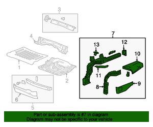 2019-2020 Cadillac CT6 Passenger Side Rear Compartment Floor Panel Rail ...
