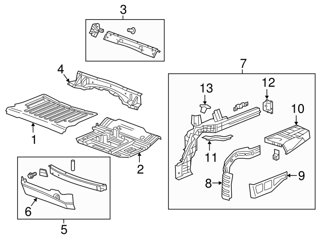 2016-2020 Cadillac CT6 Passenger Side Quarter Lower Outer Panel Baffle ...