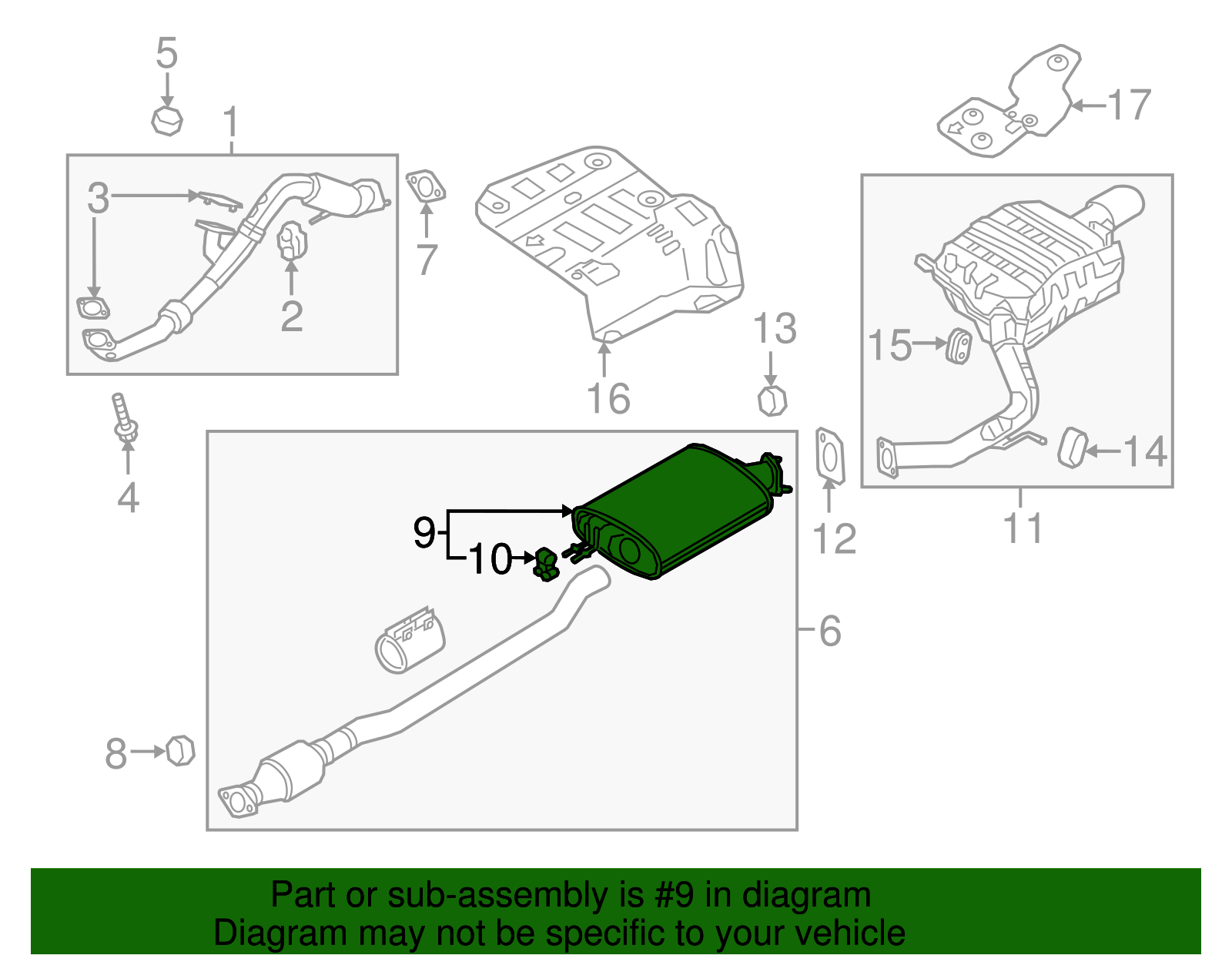 28710-C6200 - Muffler 2016-2020 Kia Sorento | Kia.Parts Store