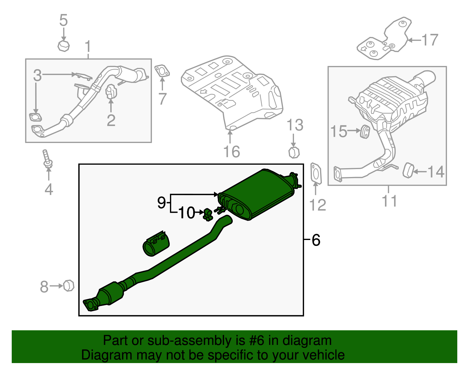2019-2020 Kia Sorento Muffler & Pipe 28600-C6210 | Retail Performance ...