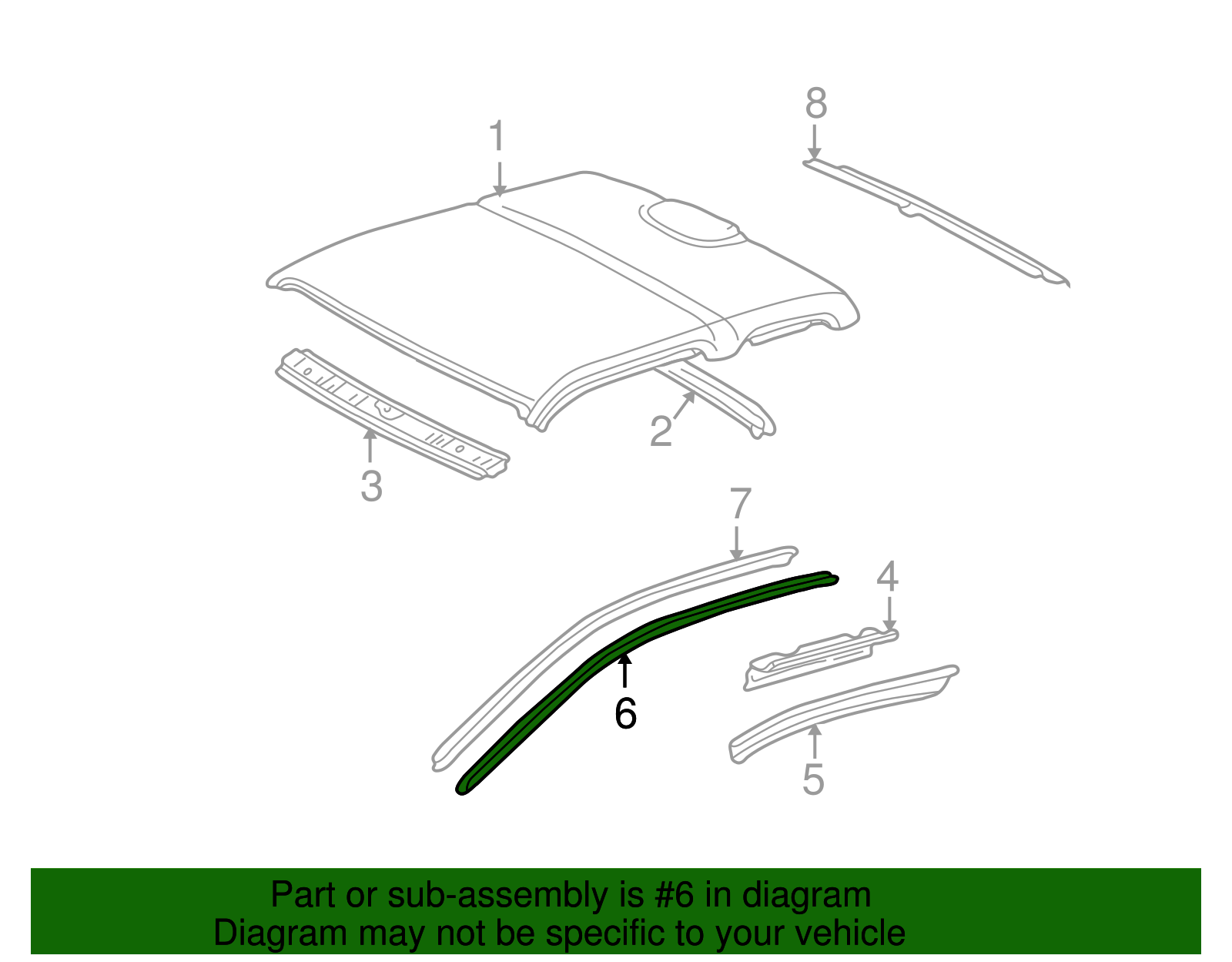 1995-2004 Toyota Tacoma Drip Channel 61262-04010 | OEM Parts Online