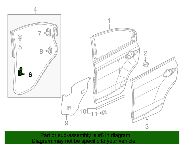 2012-2015 Honda Civic Door Weather-Strip Clip 91563-TR0-003 | Honda ...